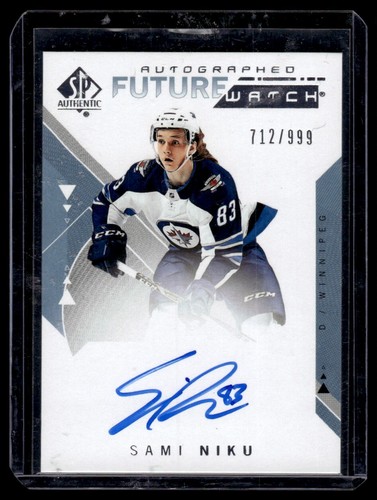 2018-19 SP Authentic Future Watch Autograph Rookie Sami Niku RC Auto ...