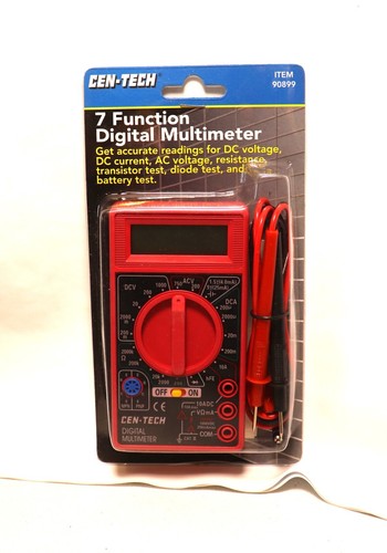 Harbor Freight Cen Tech 7 Function Digital Multimeter #90899 ...