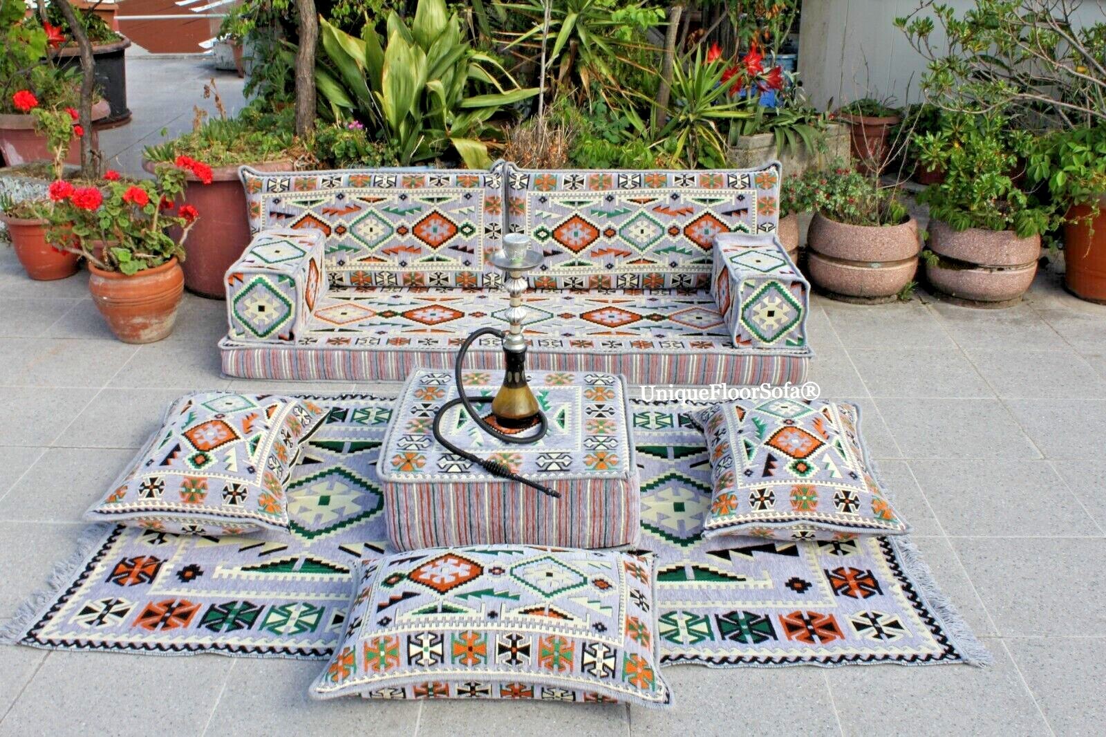 Canapé arabe canapé-lit par le sol， terrasse coussins palettes， canapé ...