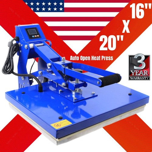 16 x 20" inch Clamshell Auto Open Heat Press Machine with Magnet Base ...