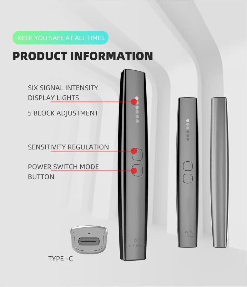 Anti-Spy RF Signal Detector Hidden Camera GSM Audio Bug Finder Scanner ...