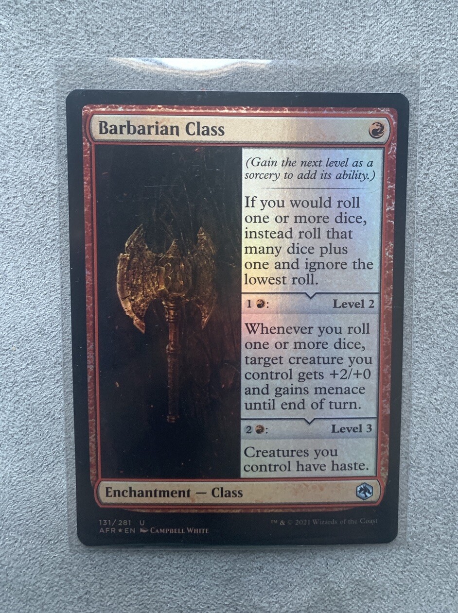 Barbarian Class Foil (131) Adventures in the Forgotten Realms AFR MTG ...