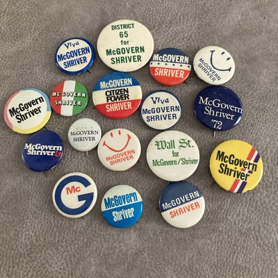 George McGovern Eagleton Shriver 1972 Presidential Campaign Buttons ...