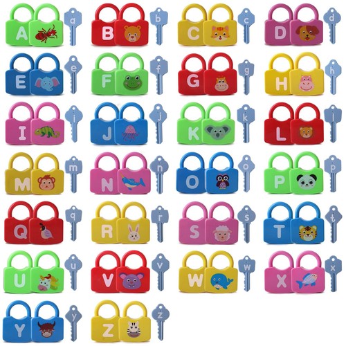 Color ABC Learning Lock Educational Letter Combination-with 26 Locks ...