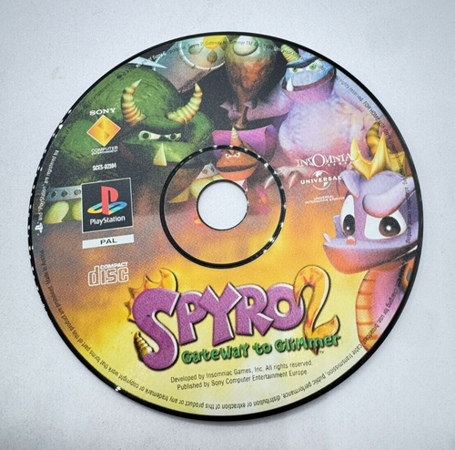 Spyro 2 Gateway To Glimmer PS1 sony PLAYSTATION 1 Pal Eur Game Used ...