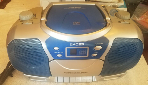 koss Portable compact disc Player cd/radio/tape-RARE VINTAGE-SHIPS N 24 ...