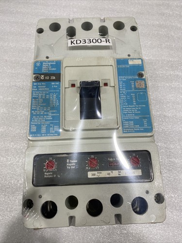 KD3300 Cutler Hammer 3p 300a 600V MC Circuit Breaker "2 YEAR WARRANTY ...