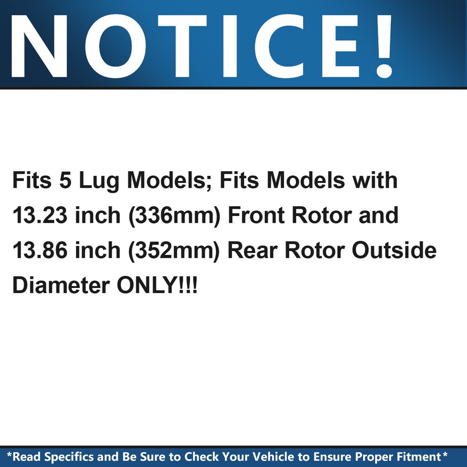 Front Rear Drilled Rotors Brakes Pads for Dodge Ram 1500 Aspen Durango ...