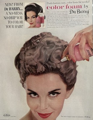 1964 Du Barry Color Foam Original Vintage Advertisement Hair Dye Print ...