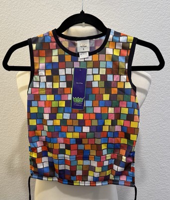 Vintage 90’s Todd Oldham Top. Size:S Spring Break/Rubik’s Cube/Tile ...