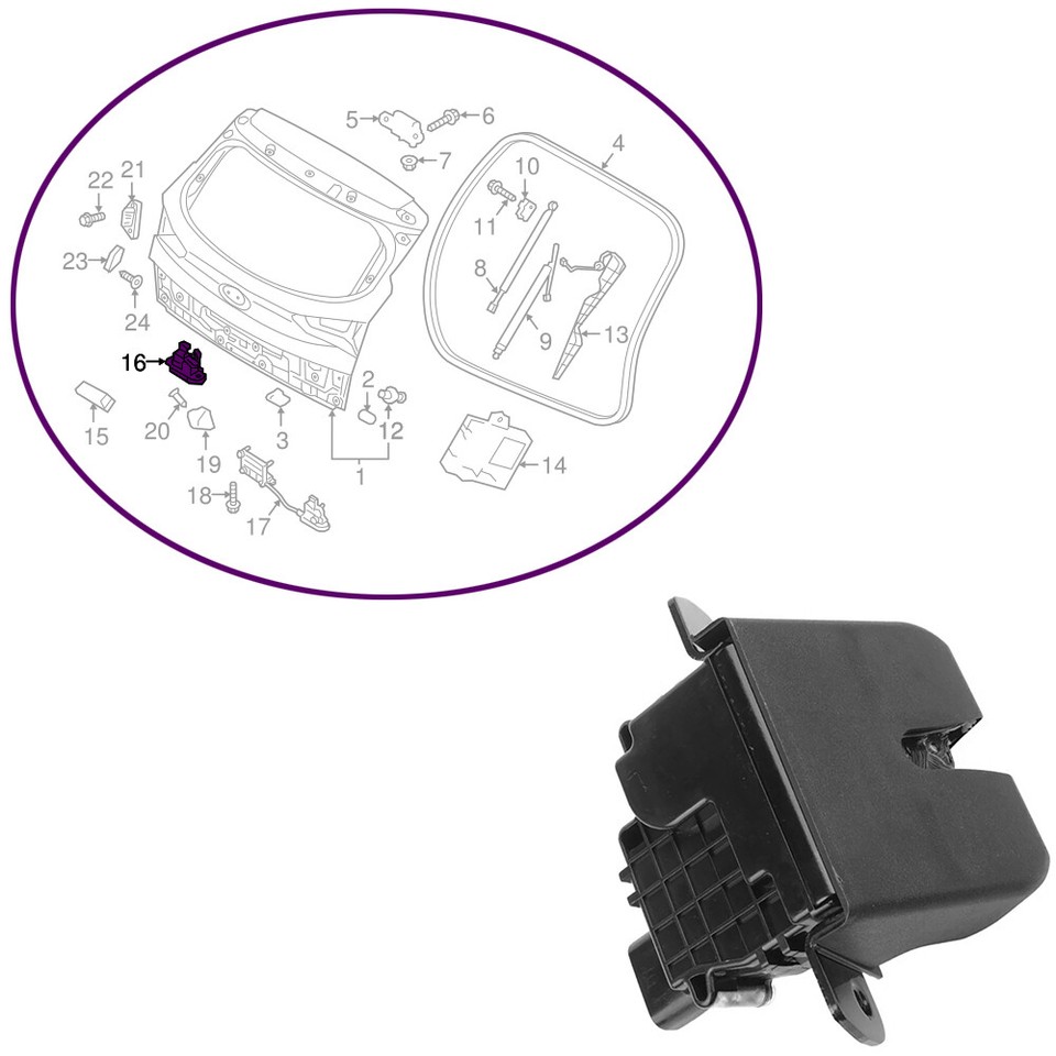 81230-D3000 Rear Liftgate Door Lock Actuator Motor for Kia Sportage 16 ...