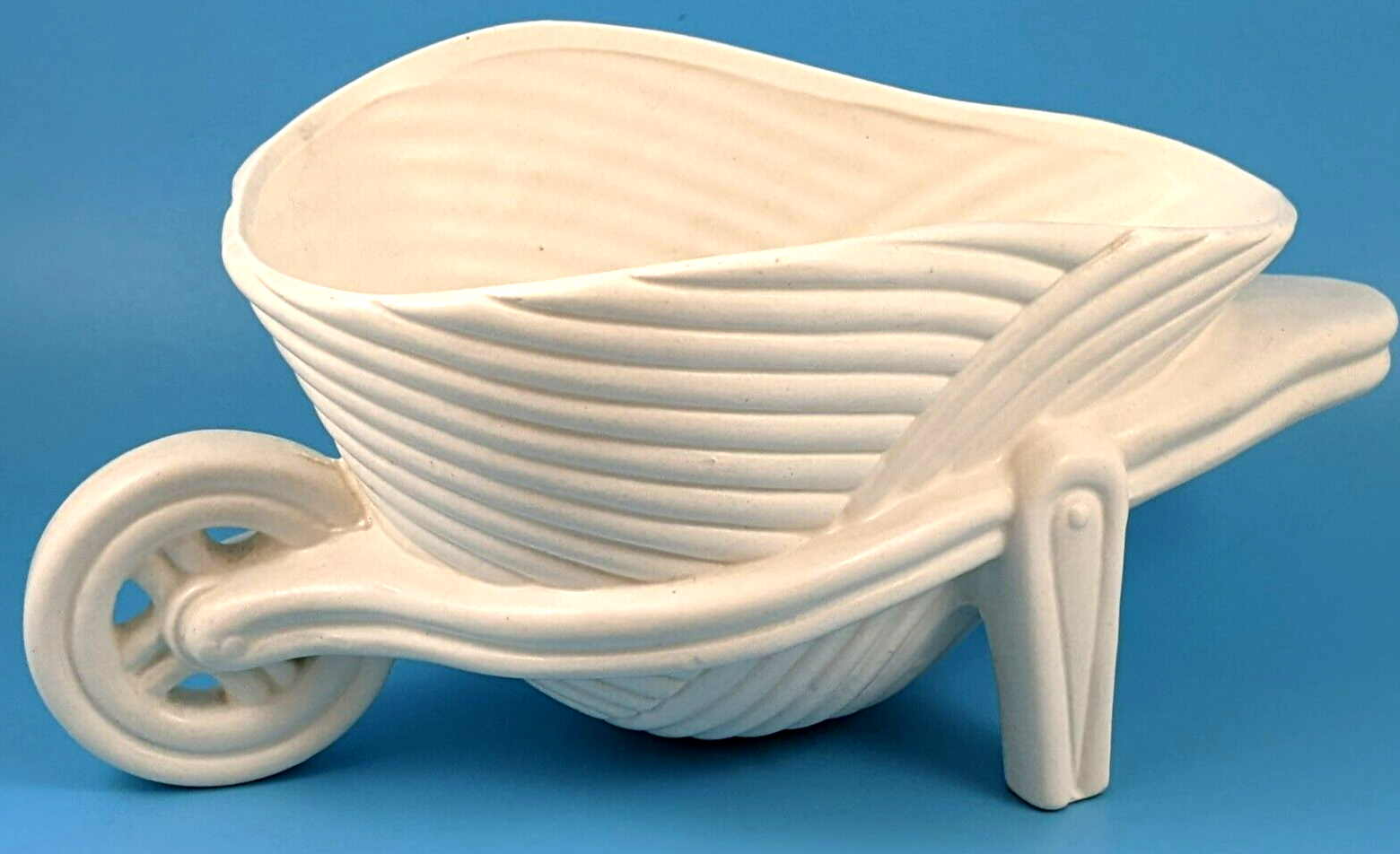 Vintage Lefton Ceramic Bisque Wheelbarrow Planter Japan | eBay