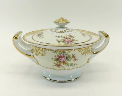 Vintage Noritake Ashford China Japan Floral Sugar Bowl with Lid 1930's ...