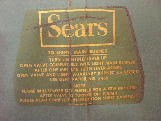 Vintage Sears Camping Stove 2 Burner Blue / Yellow model 476.74970 | eBay
