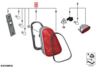 Genuine Mini Cooper One R50 Left Rear Light White Turn Indicator ...