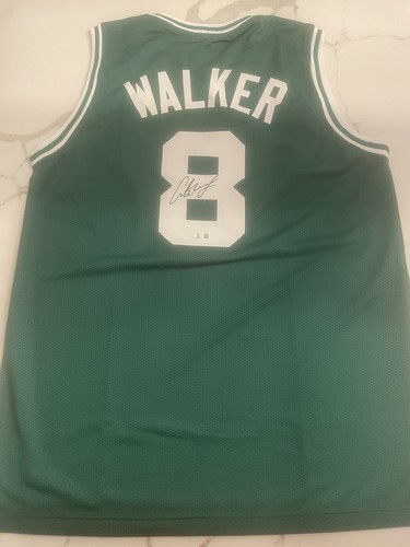 Antione Walker Signed Pro Style Custom Green Autographed Jersey Beckett ...