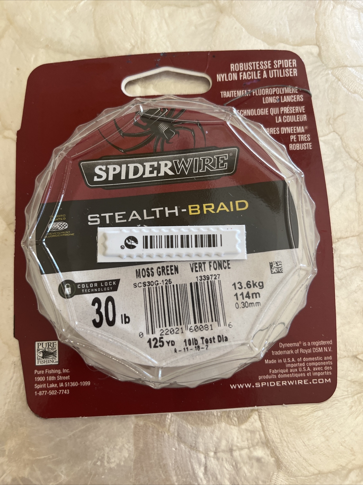 SpiderWire Stealth Braid 30lb 125yd Fishing Line Moss Green | eBay