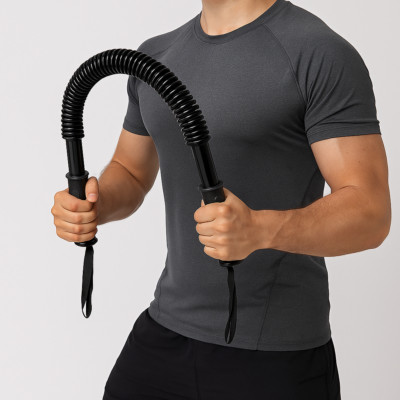 Power Twister Bar 30KG to 60KG Arm Chest Exercise Spring Bendy Bar Gym ...