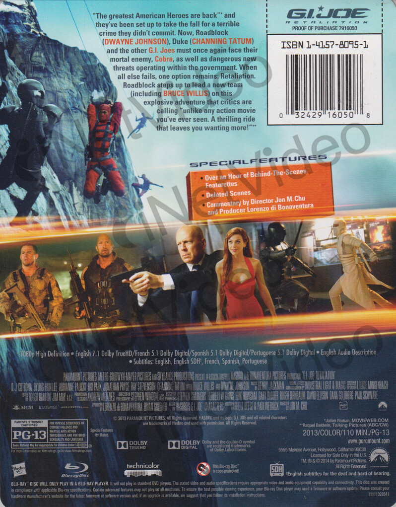 G.I. Joe: Retaliation (Blu-ray Disc, SteelBook Only Best Buy) for sale ...