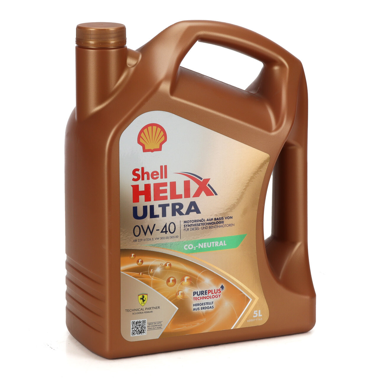 10L 10 Liter SHELL HELIX ULTRA 0W-40 Motoröl Öl MB 229.5/226.5 VW 502. ...