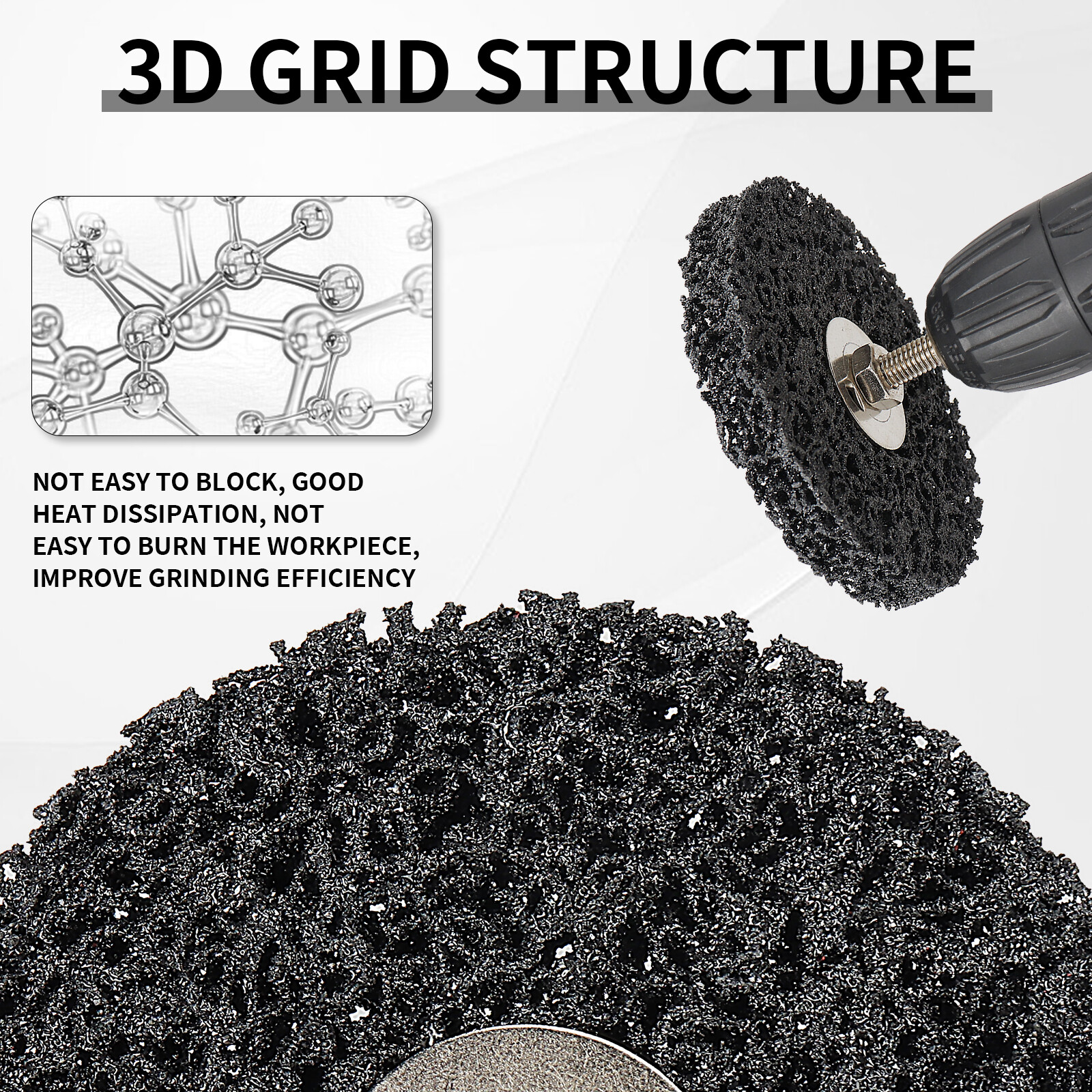 100mm Poly Strip Discs Wheel Rust Paint Removal Abrasive Drill Angle ...