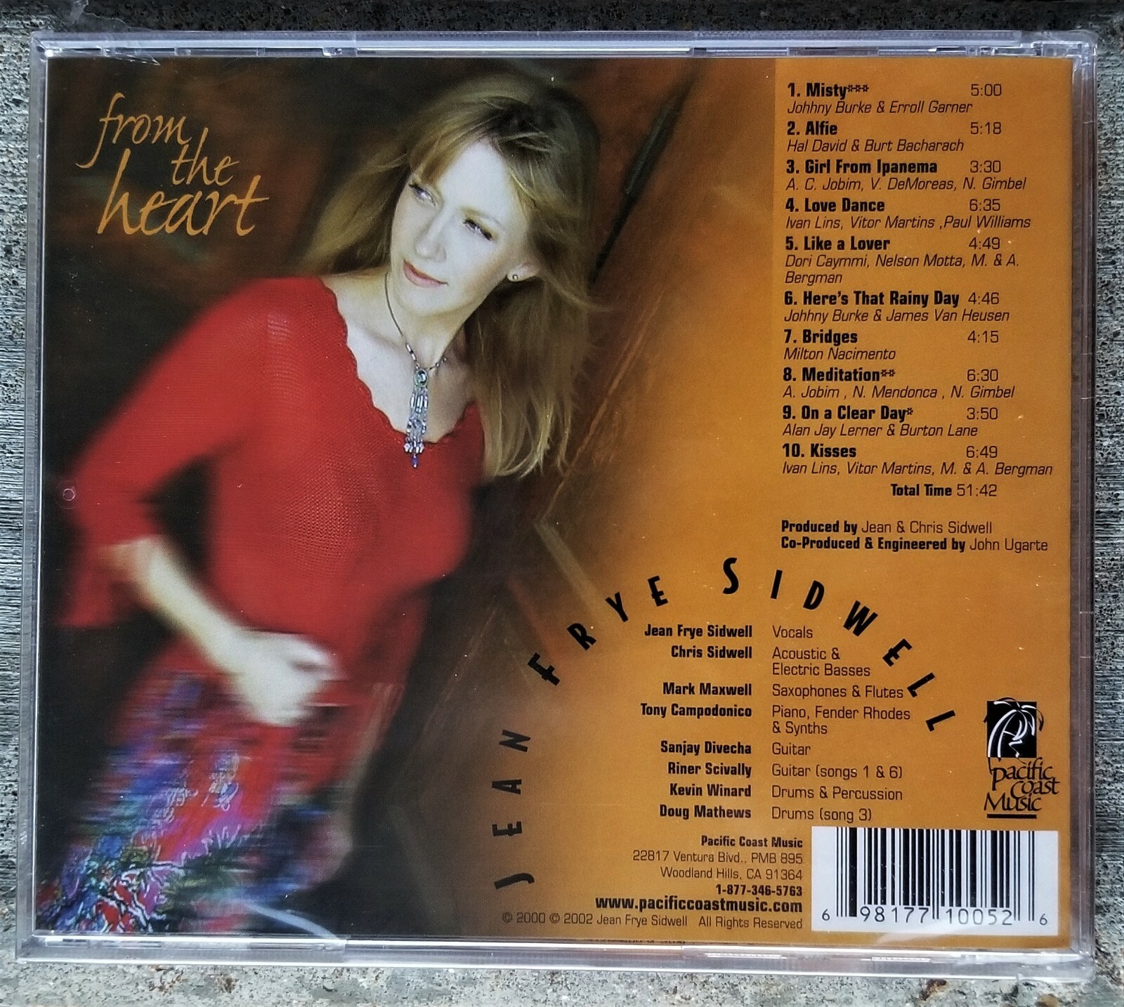 From the Heart by Jean Frye Sidwell (CD, 2002, Pacific Coast Jazz) for ...