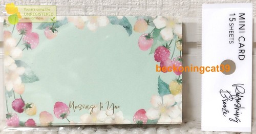 LAST Kyowa Refreshing Breeze Mini Carte Message 15 Fleur de Framboise ...