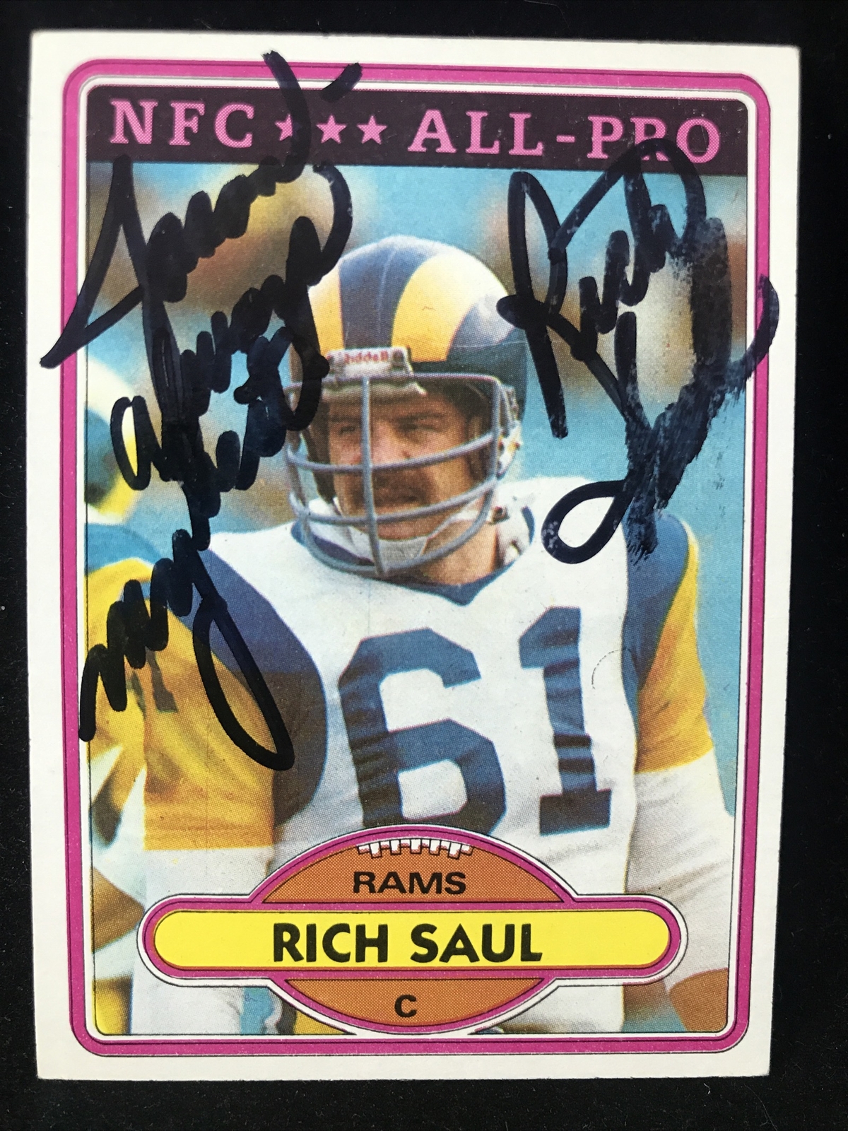 Rich Saul (d) -Michigan State- Los Angeles Rams Autographed Card | eBay