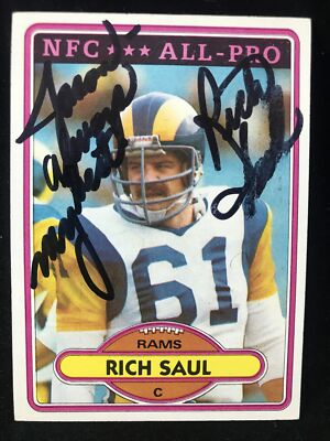 Rich Saul (d) -Michigan State- Los Angeles Rams Autographed Card | eBay
