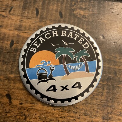1 Beach Rated 4X4 Fender Badge for JEEP WRANGLER YJ JL JK TJ CJ JT ...