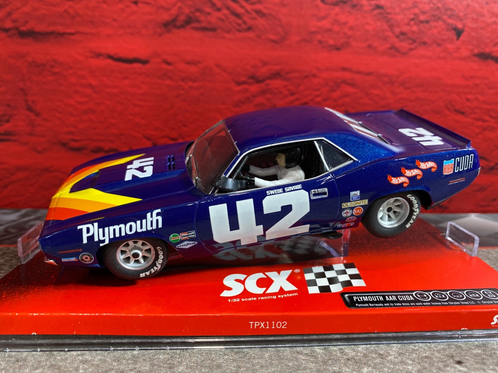 SCX 1/32 Analog Trans Am Plymouth AAR Cuda #42 1970 Limited Edition | eBay
