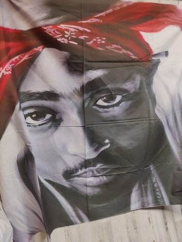 Tupac Shakur Tapestry Banner with Mounting Accessories 59" x 51" Open ...