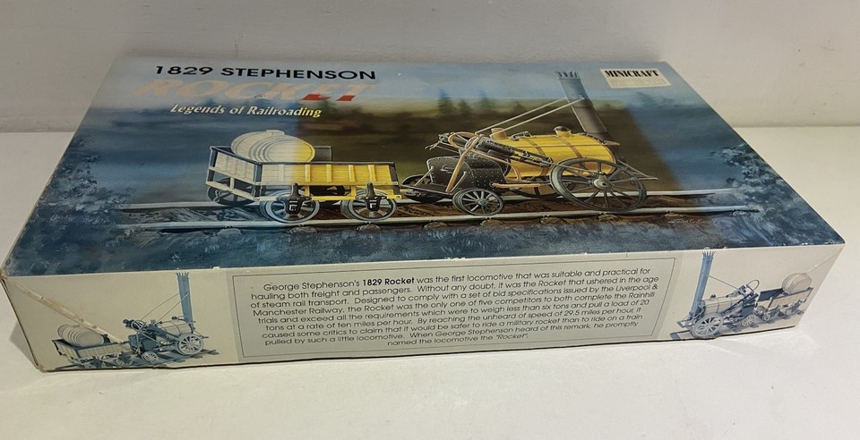 Vntg Minicraft 1829 Stephenson Rocket Locomotive Train Model Kit Sealed Bag BJ50 | eBay