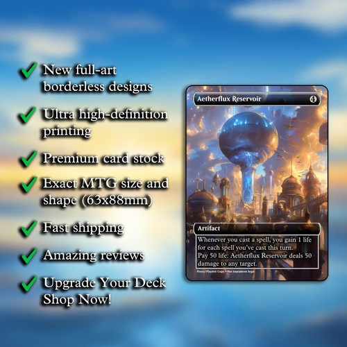 Aetherflux Reservoir MTG - Borderless Custom Alt Art Game Card for | eBay
