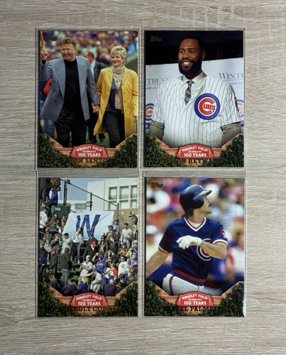2016 Series 2 Topps 100 Years of Wrigley Field 4 Card Lot Chicago Cubs ...