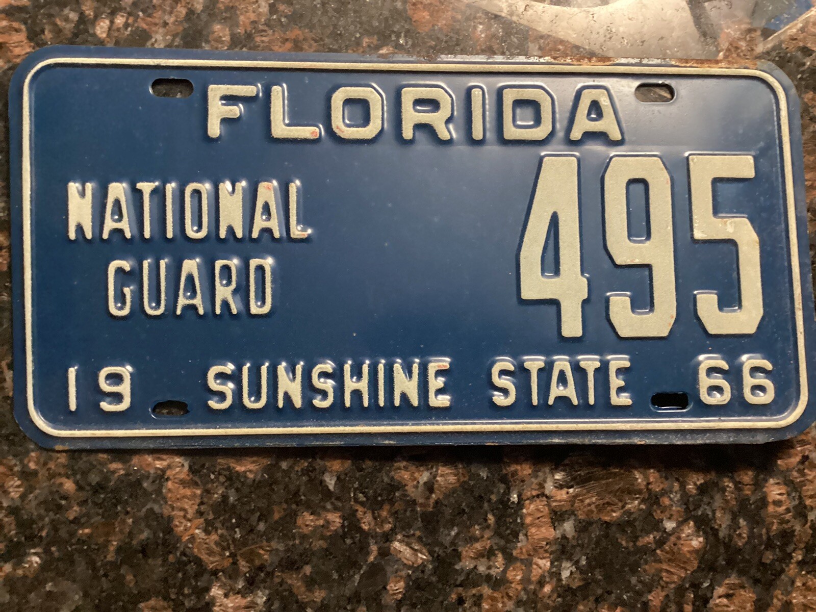 Vintage Florida License Plate 1966 National Guard 495 | eBay