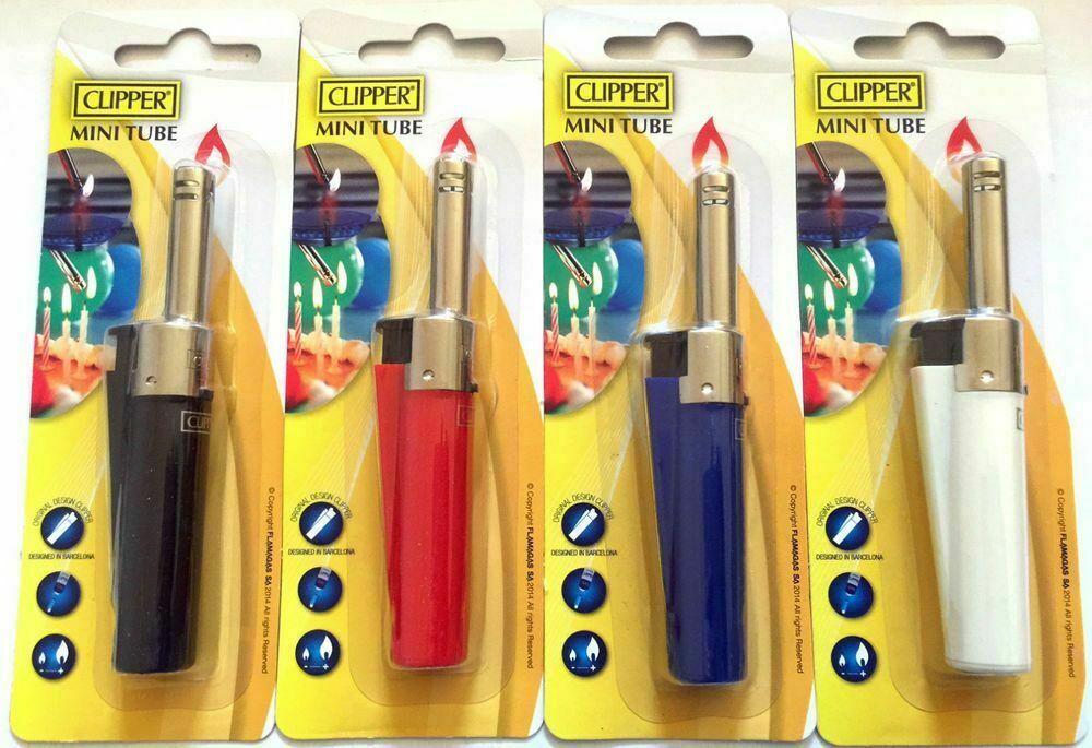 CLIPPER MINI TUBE LIGHTERS – REFILLABLE GAS FLAME FOR BBQ, CAMPING ...