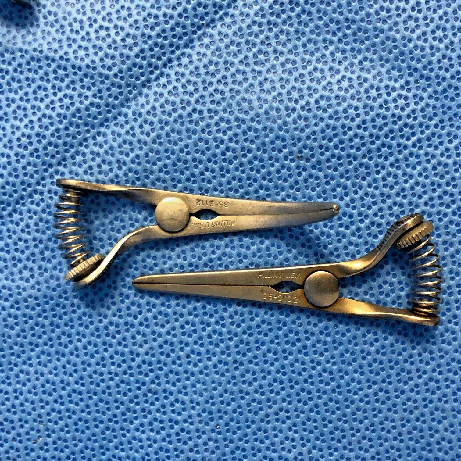 Set of 2 Pilling 35-3112 & 35-310 Glover Style TL 1/2" Jaw 1/4" Bulldog ...
