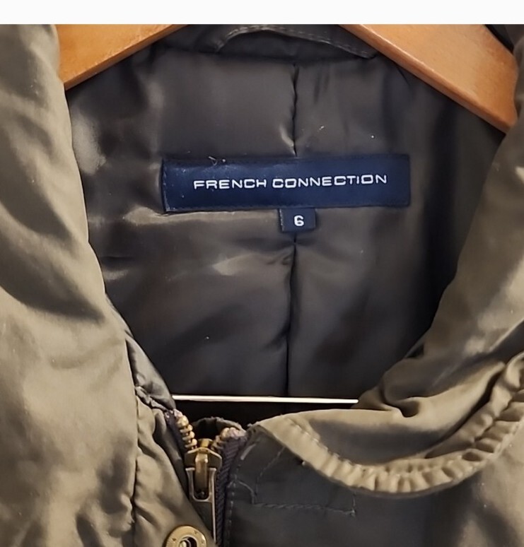 french connection parka heavy long Coat jacket size 6 - Gem