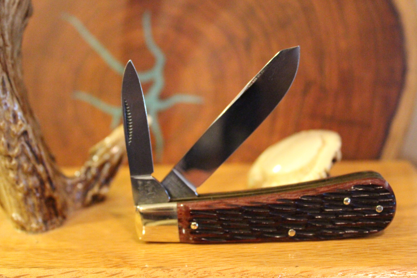 VTG GERMAN BULLDOG TANG STAMP 1985 2nd GENERATION BULLET TRAPPER KNIFE ...