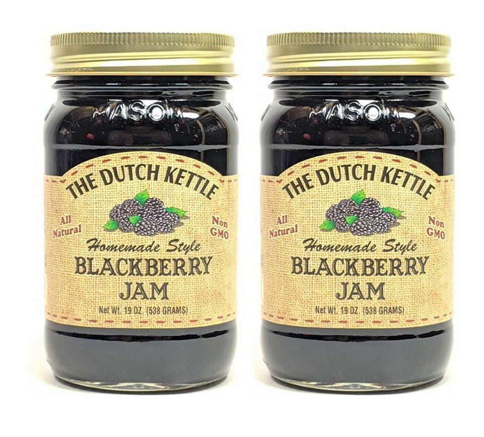 Dutch Kettle Amish Homemade Style Jam & Jellies 1 Set of 2 in Reusable ...