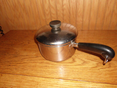 1.5 qt USA Revere ware Stainless disc bottom saucepan pot pan w/ lid | eBay