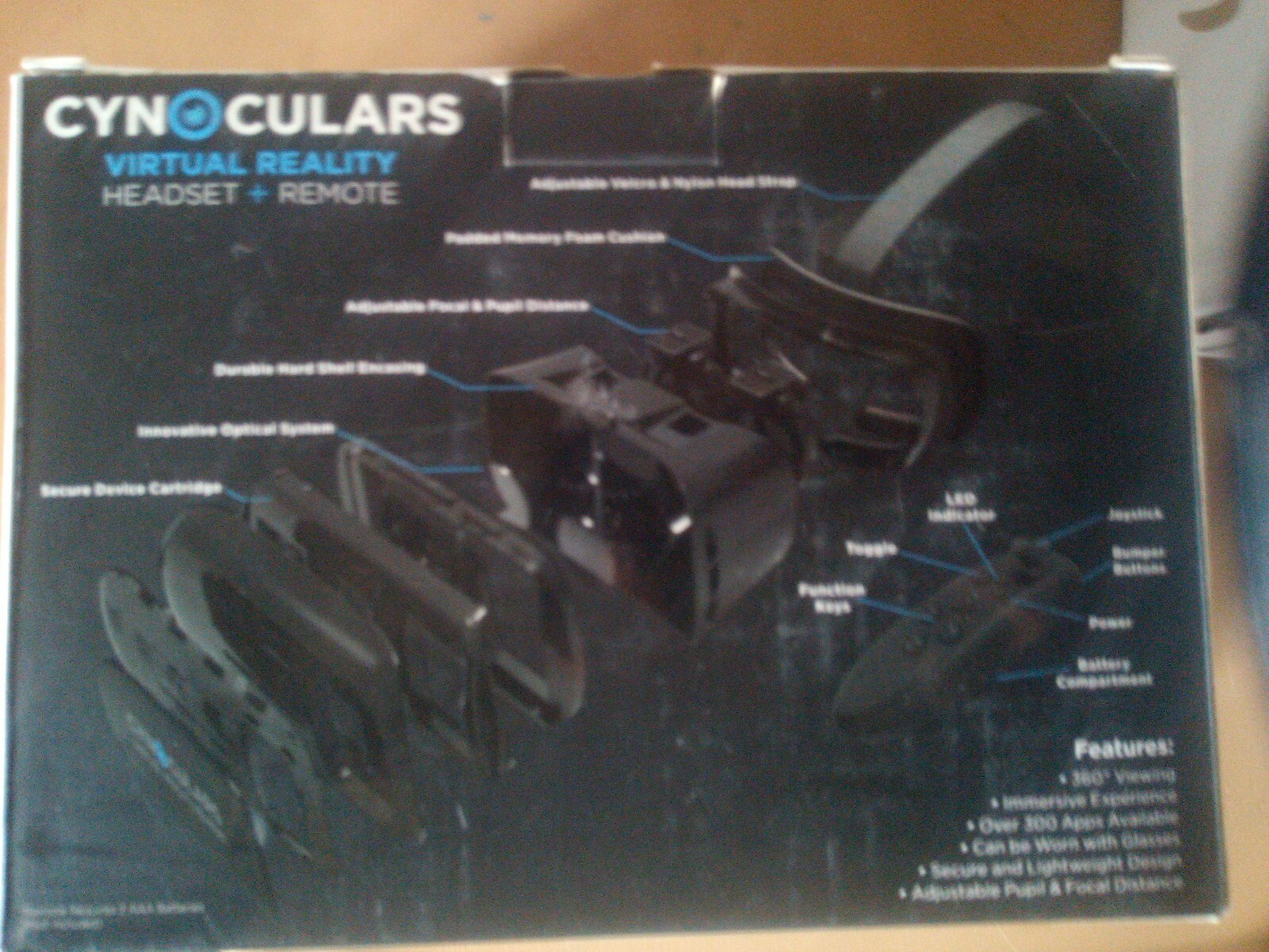 CYNOCULARS Virtual Reality Headset & Remote - As Seen On TV | eBay