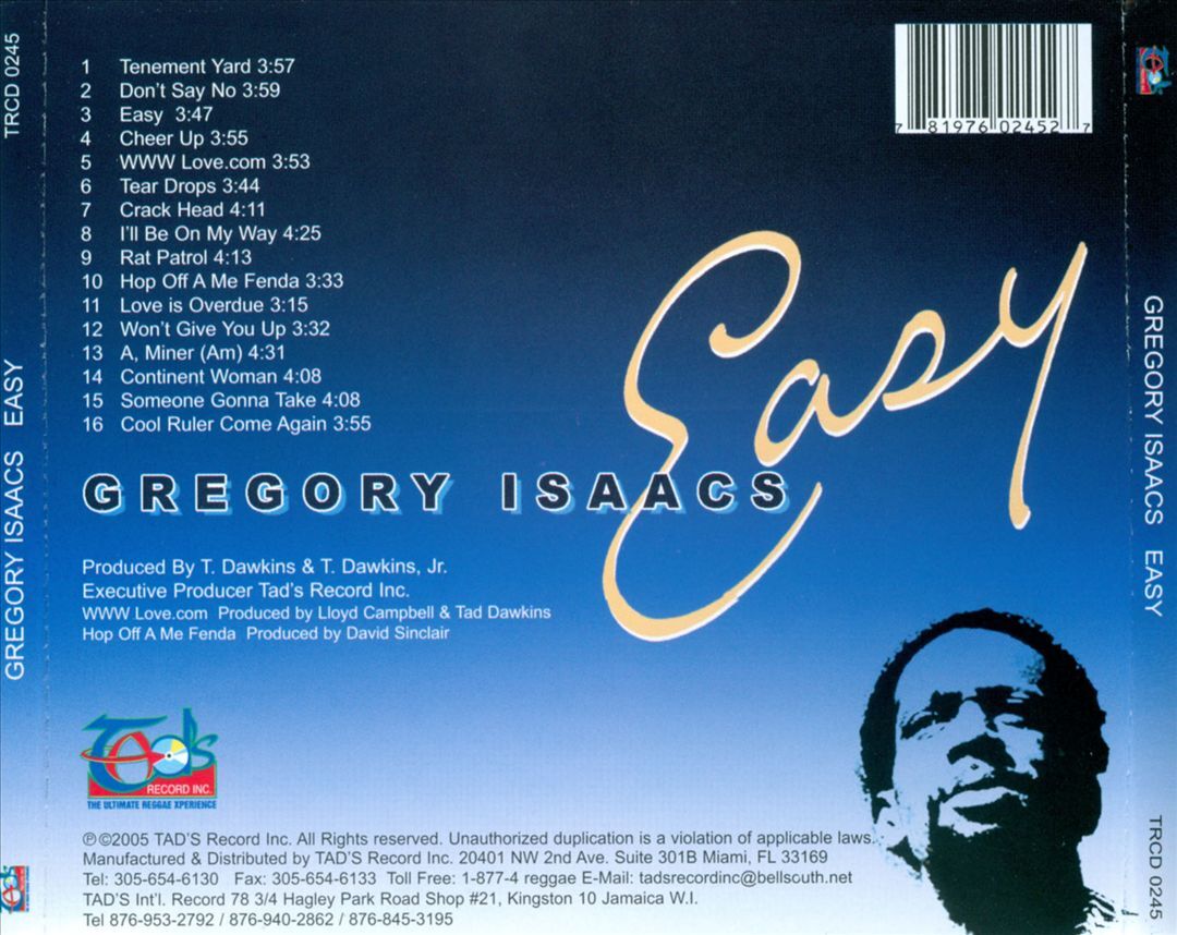 GREGORY ISAACS EASY NEW CD 781976024527 | eBay