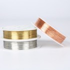 1 Roll Brass Silver Gold Soft Copper Wire Line for DIY Jewelry Making 0 ...