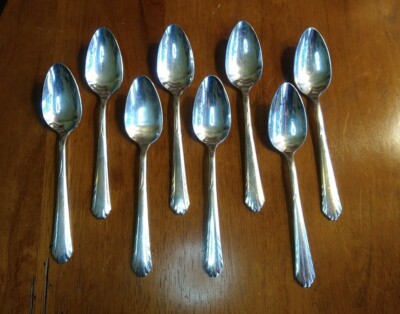 National Silver Co Triple Plate Plus NTS16 Teaspoon Spoons LOT 8 EUC | eBay