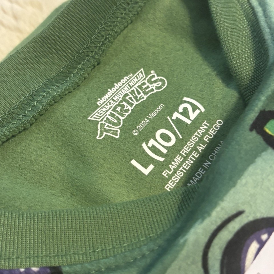 Nickelodeon Teenage Mutant Ninja Turtles Boys Character Flannel Green ...