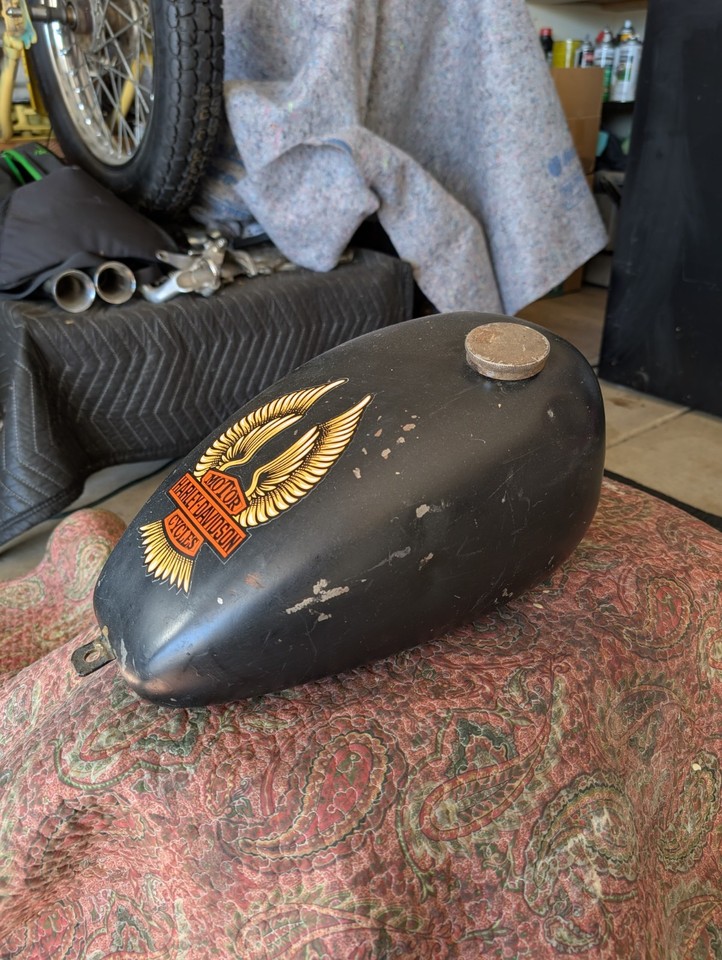 vintage chopper Wassell Peanut Tank Harley hap jones panhead ...