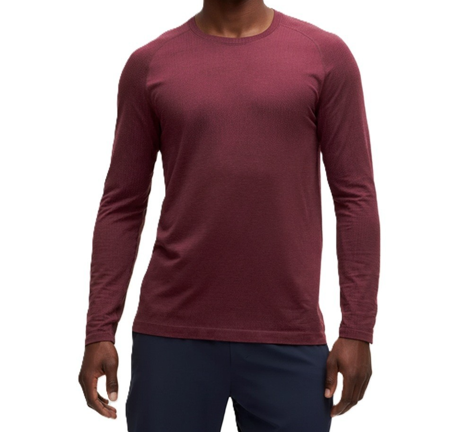 NWT DRAFT Mens Metal Vent Long Sleeve Deep Luxe Garnet Red Size M $88 ...