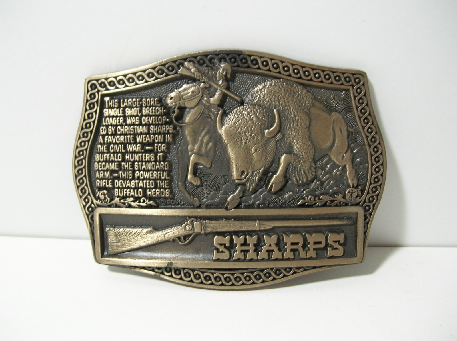 Sharps Rifle Buffalo Hunting Civil War Solid Brass Be… - Gem